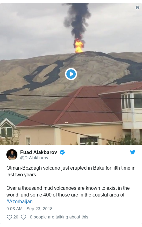 Mud volcano erupts in Azerbaijan - BBC News