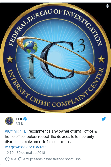 Por que o FBI recomendou usuários de internet do mundo todo a reiniciar ...