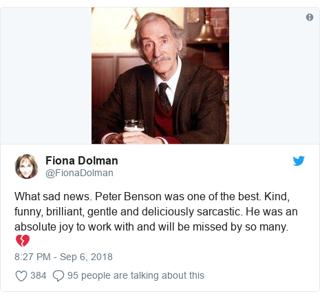 Heartbeat and Blackadder actor Peter Benson dies - BBC News