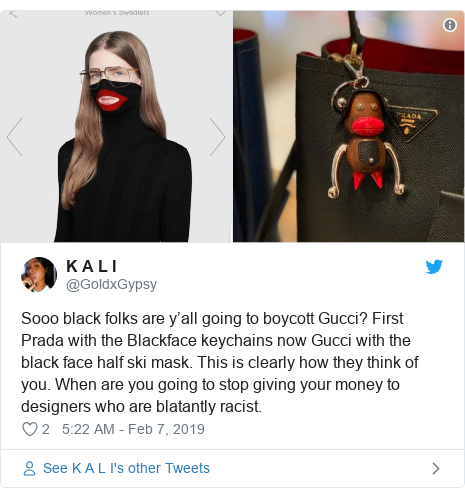 Gucci withdraws jumper after 'blackface' backlash - BBC News