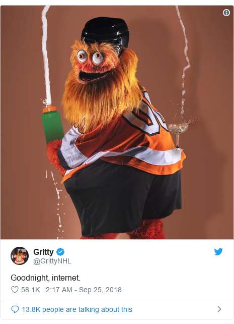 Gritty: How a NHL mascot became an internet sensation - BBC News