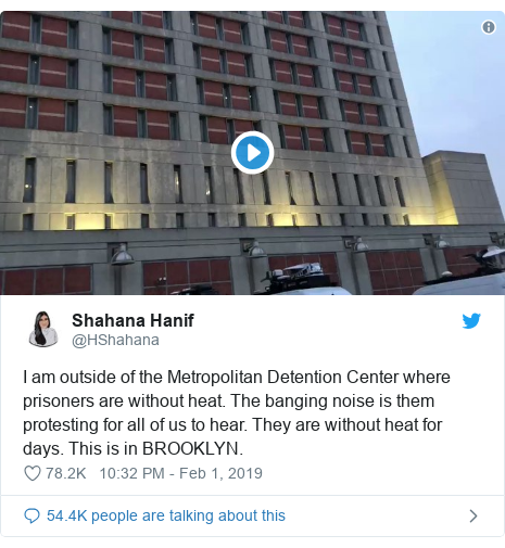 Brooklyn prison: Power and heat failure sparks protest - BBC News