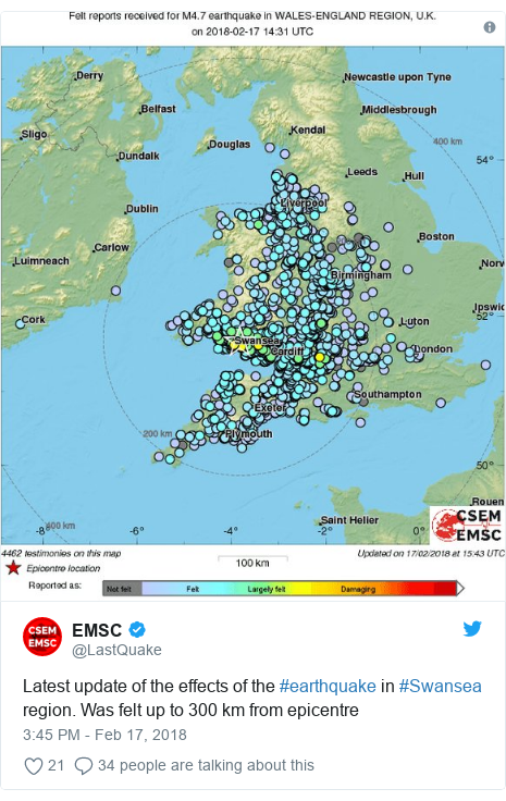 Earthquake felt across much of England and Wales - BBC News