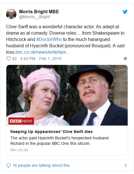 Clive Swift: Keeping Up Appearances star dies at 82 - BBC News