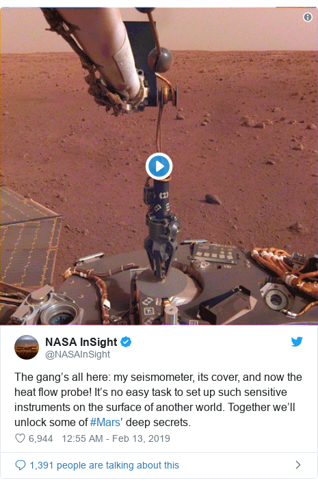 Nasa's InSight mission: Mars 'mole' put on planet's surface - BBC News