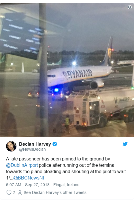 Dublin Airport plane-chasing passenger charged - BBC News