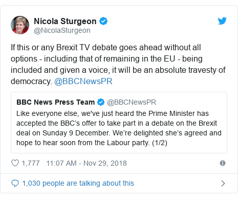 Brexit debate: Clash over whether BBC or ITV will host debate - BBC News