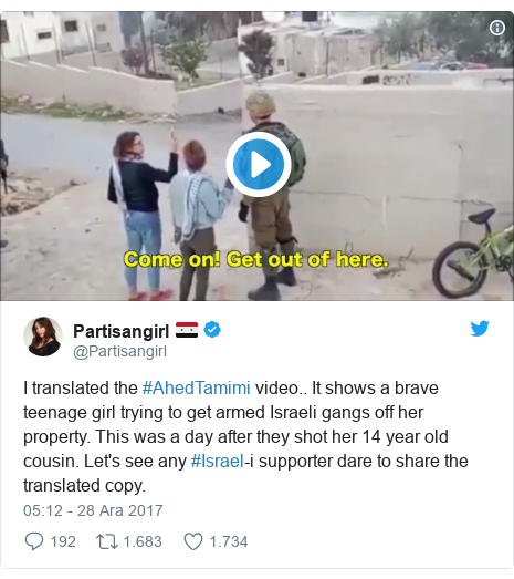 İsrailli askere vuran Filistinli kıza 12 ayrı suçlama - BBC News Türkçe