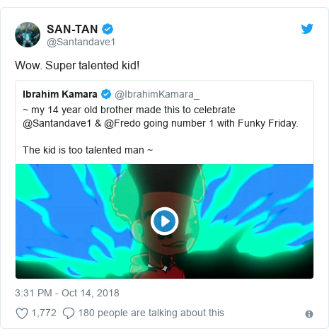 Teen's animation of Dave's Funky Friday hit goes viral - BBC News