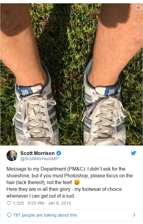 Scott Morrison: Australian PM in shoe Photoshop fail - BBC News