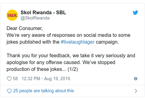 Rwanda beer brand Skol says sorry for sexist jokes - BBC News
