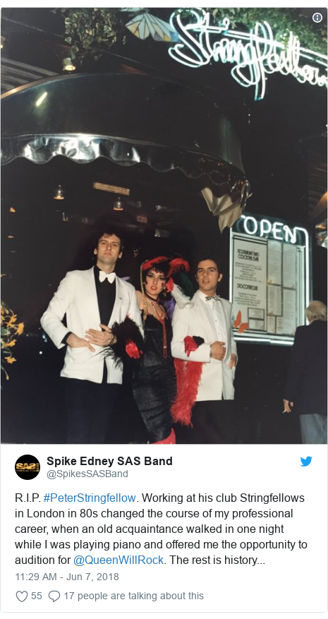 Peter Stringfellow: Celebrities pay tribute for 'good times' - BBC News