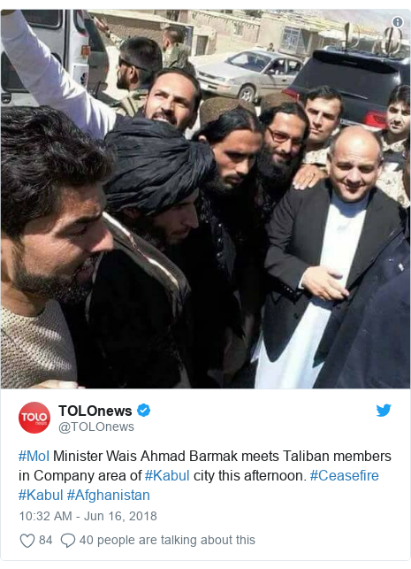 Taliban And Afghan Forces Embrace In Eid Ceasefire Bbc News