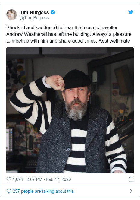 DJ and producer Andrew Weatherall dies - BBC News