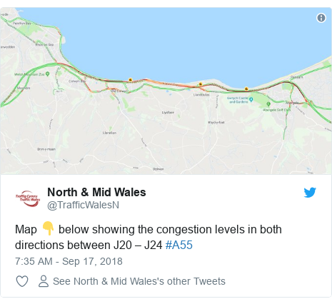 A55 roadworks due to last five weeks near Llanddulas - BBC News