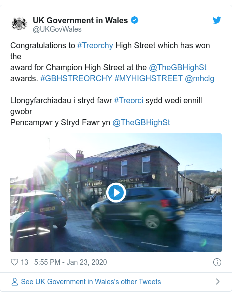 UK's best High Street is Welsh valleys town Treorchy - BBC News