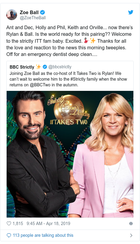 Strictly Come Dancing: Rylan joins Zoe Ball for It Takes Two - BBC News