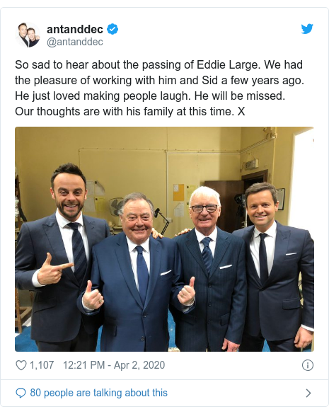 Eddie Large: Comedian dies aged 78 with coronavirus - BBC News