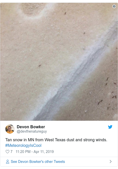 Why is brown snow falling in the US Midwest? - BBC News