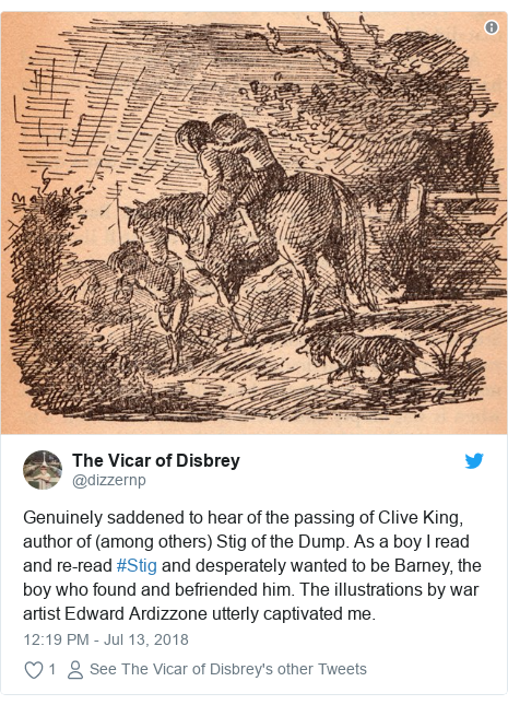 Stig of the Dump author Clive King dies aged 94 - BBC News