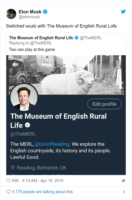 Tesla 'hires' witty museum sheep tweeter - BBC News