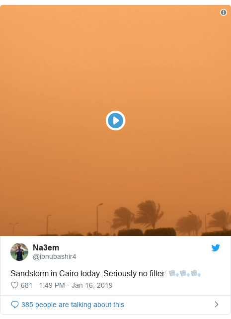 In pictures: Cairo turns orange as sandstorm sweeps Egypt - BBC News