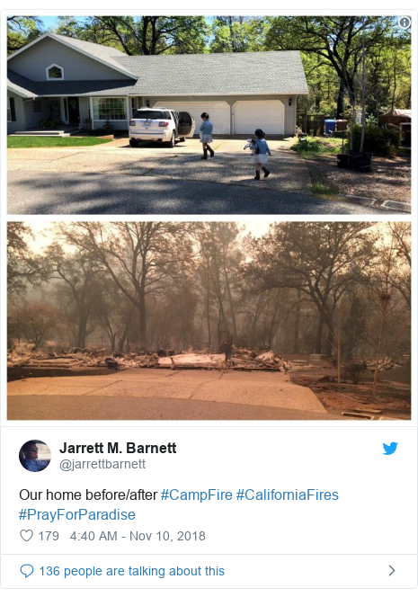 Paradise: Before and after the town's wildfire destruction - BBC News