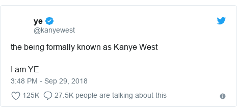Kanye West: Rapper changes his name to Ye - BBC News