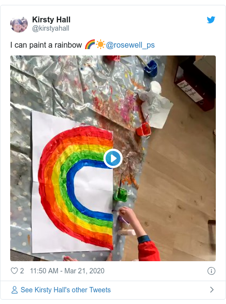 Coronavirus: Rainbow pictures springing up across the country - BBC News