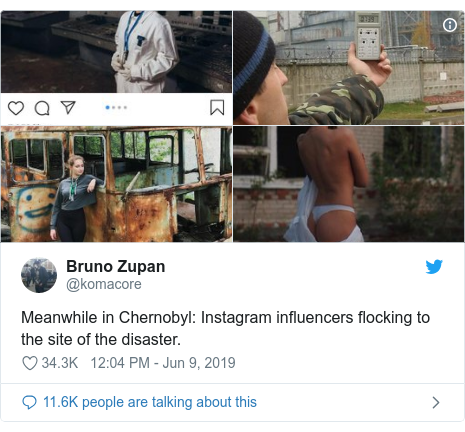 Chernobyl selfies lead to warning from show's writer - BBC News