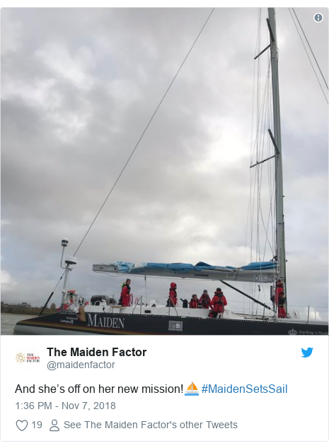 History-making Maiden yacht in girls' education voyage - BBC News
