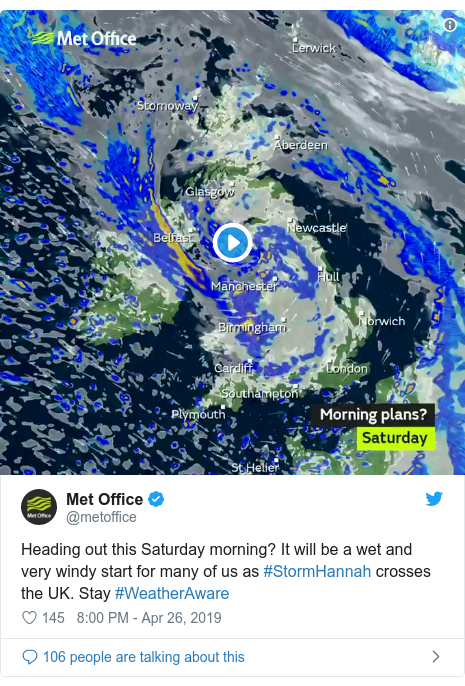 Storm Hannah lashes UK amid severe weather warnings - BBC News