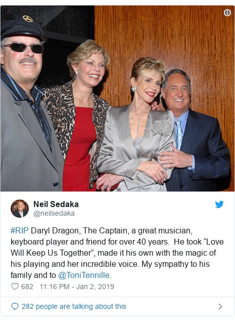 Love Will Keep Us Together star Daryl Dragon dies - BBC News