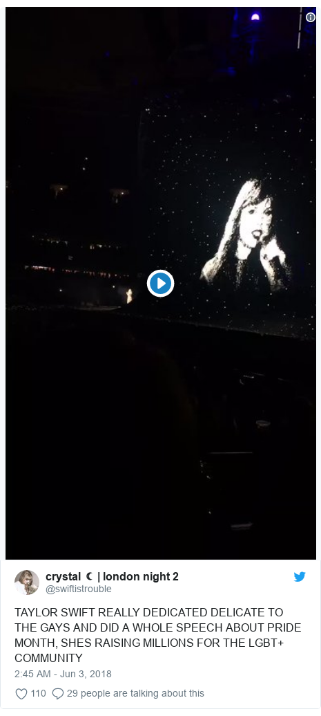 Taylor Swift sends 'love' and 'respect' to LGBT fans - BBC News