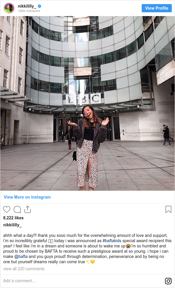 Nikki Lilly, a youtuber que será premiada pelo Bafta: 'Já sou imune a ...