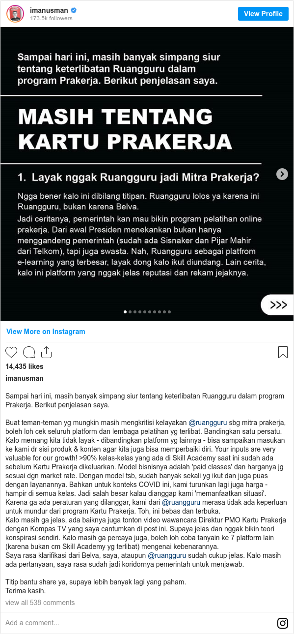 Kartu Prakerja: Pemerintah klaim 'tidak bagi-bagi kontrak pelatihan ...