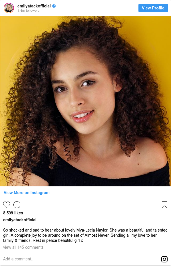 Mya-Lecia Naylor: CBBC star dies suddenly, aged 16 - BBC News