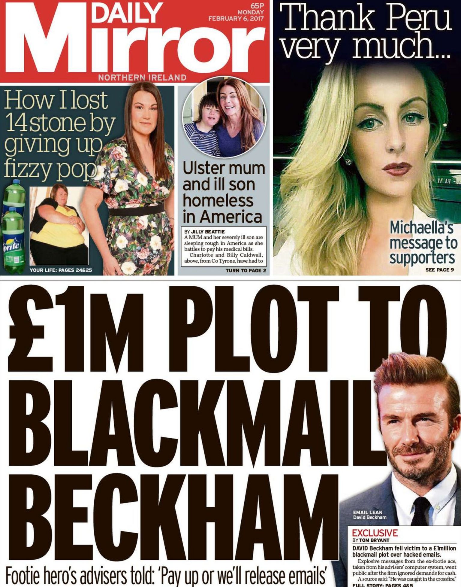 Newspaper review: Sapphires and budgies in Monday's papers - BBC News