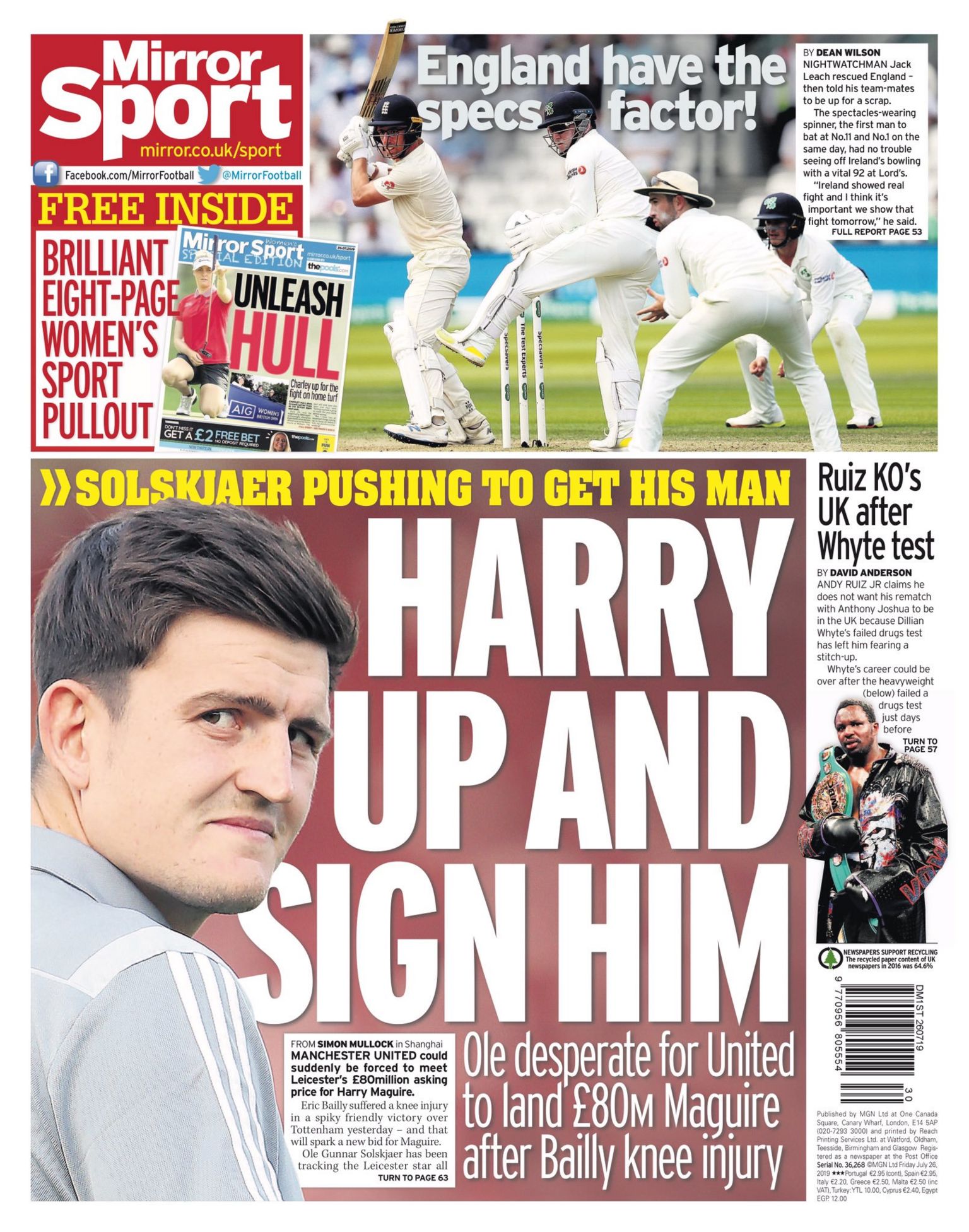 Friday's back pages - BBC Sport