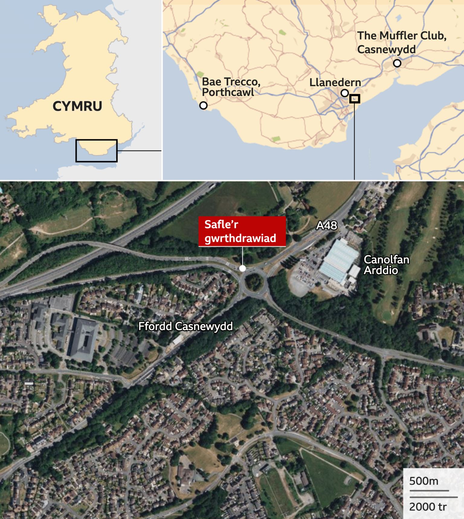 Caerdydd: Tri wedi marw ar ôl i bum person fod ar goll - BBC Cymru Fyw