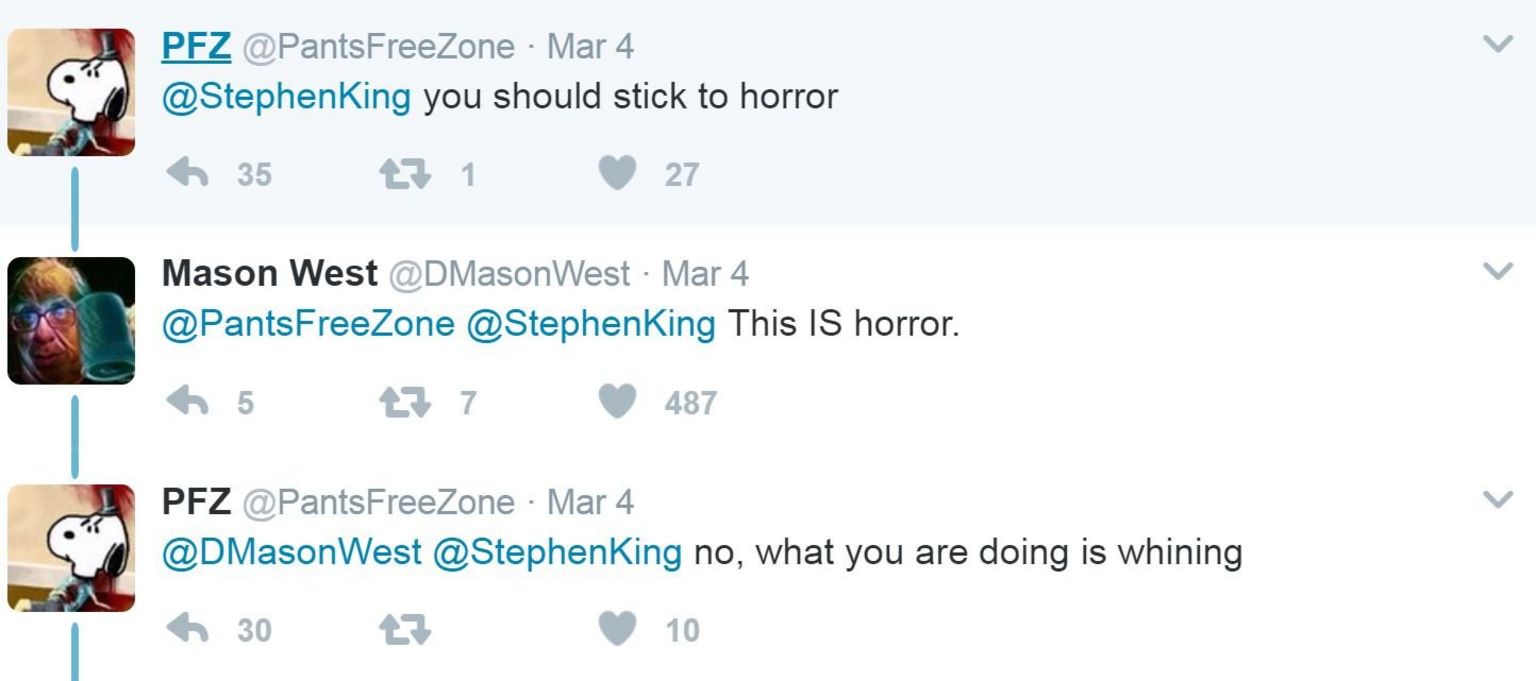 Stephen King pens Twitter-Trump horror, and Iran's former leader tweets ...