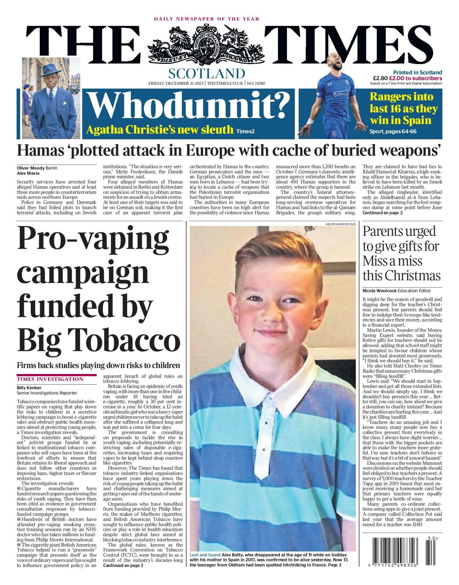 Scotland's papers: 'Justice for Caroline' and tax plan warning - BBC News