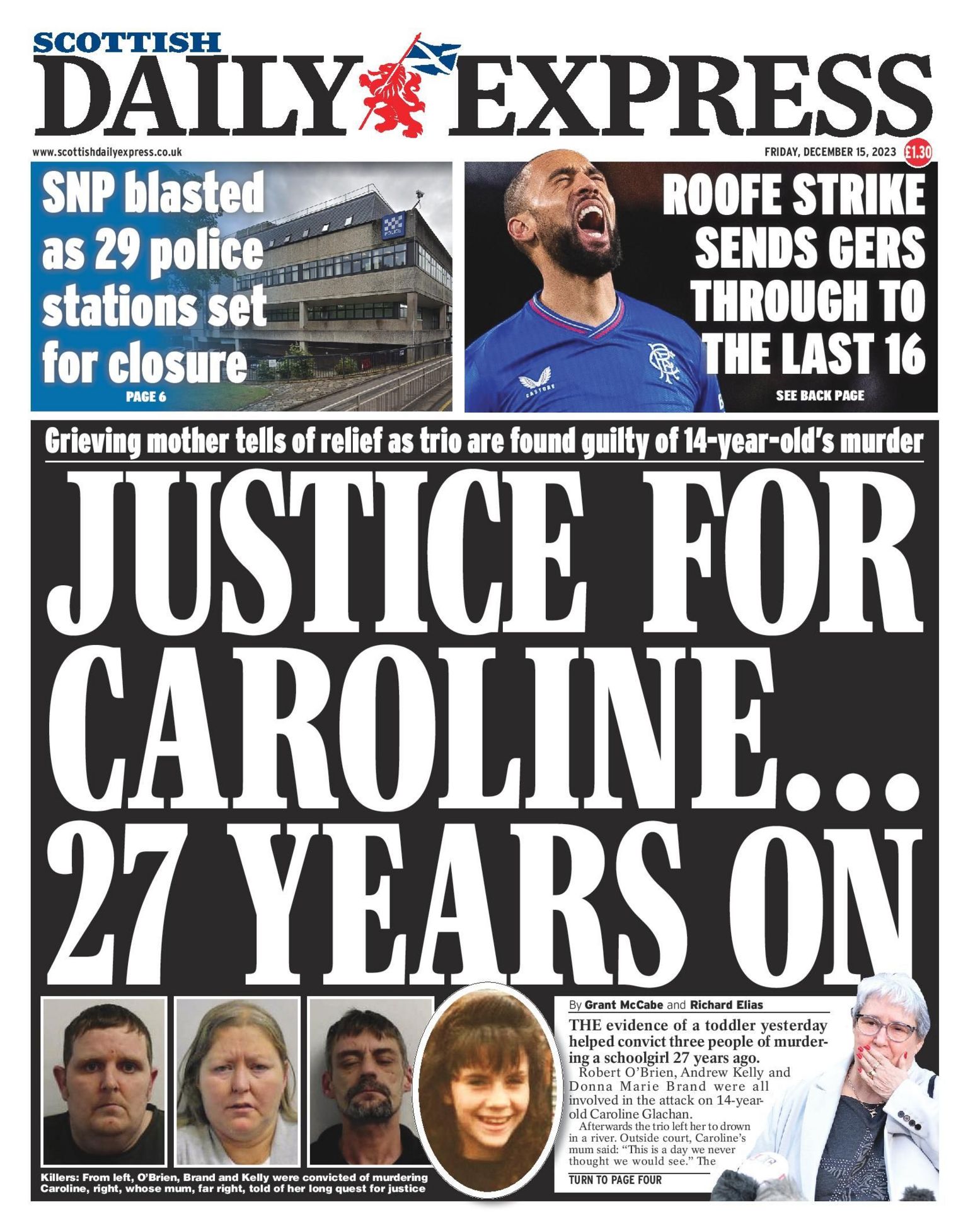 Scotland's papers: 'Justice for Caroline' and tax plan warning - BBC News