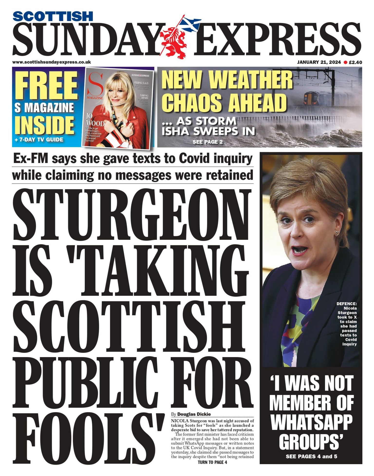 Scotland's papers: Sturgeon WhatsApp controversy and war in Gaza - BBC News