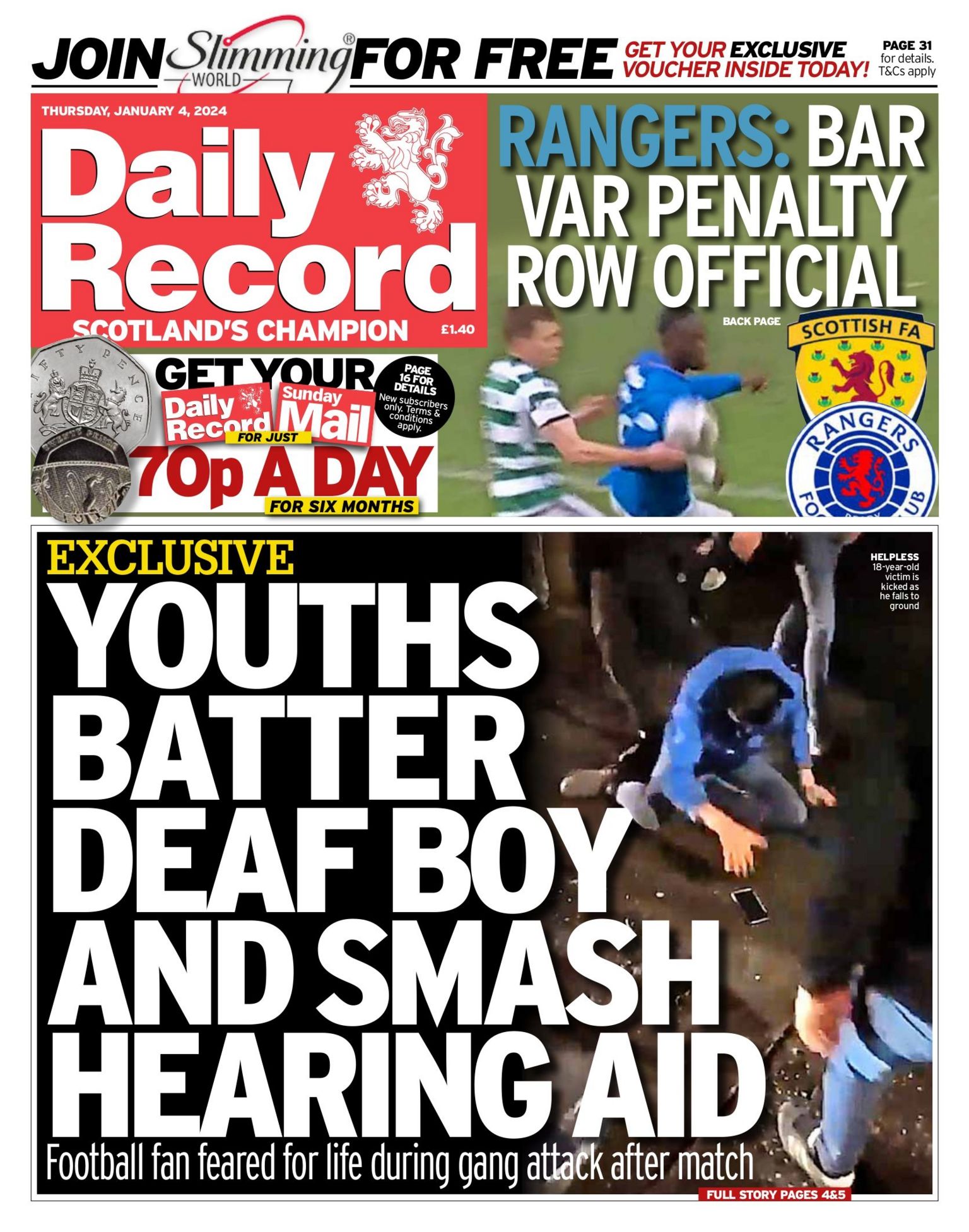 Scotland's papers: Attack on Raith fan and 'Luke the Nuke' defeat - BBC ...