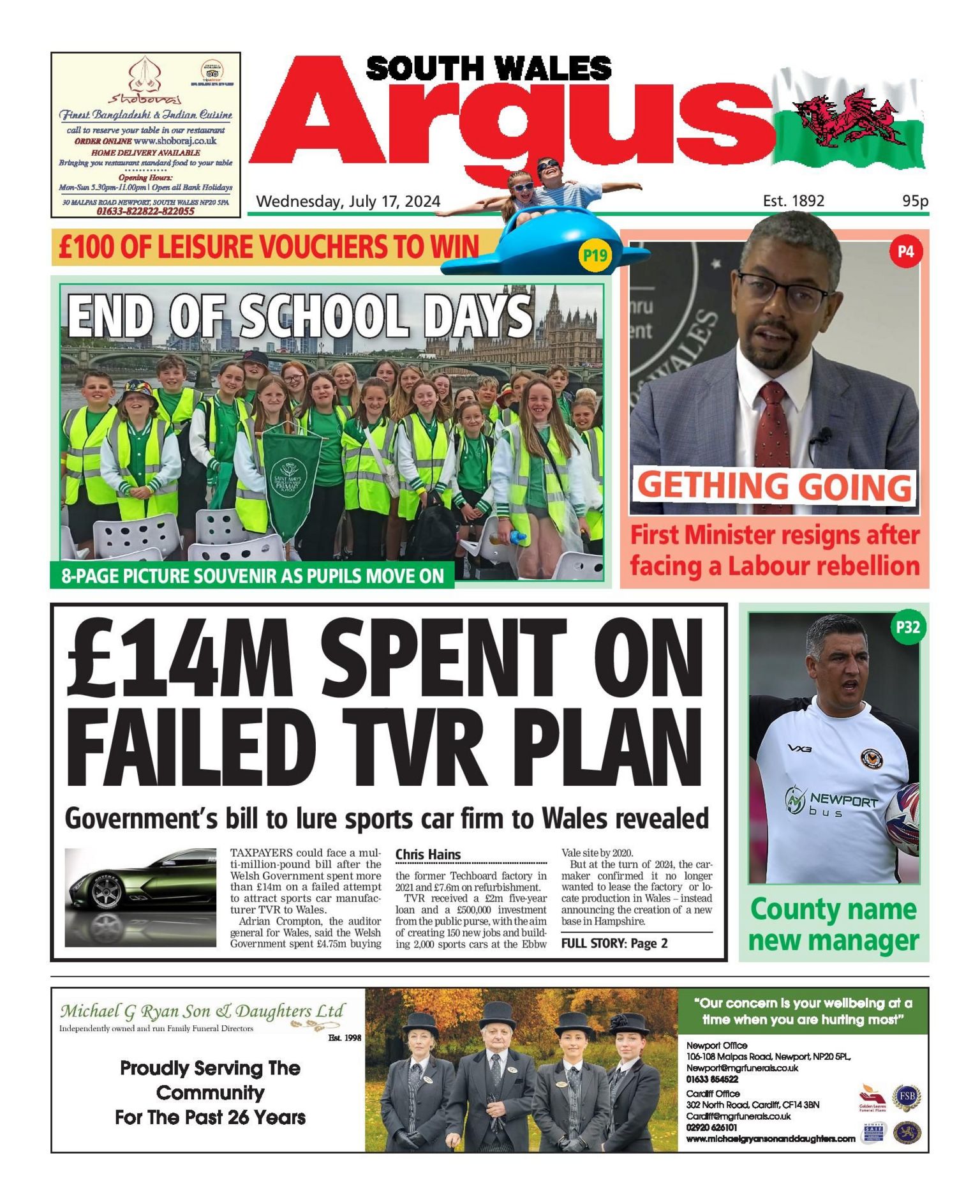 Wales' papers: 20mph 'errors' guidance and Gething 'forced out' - BBC News