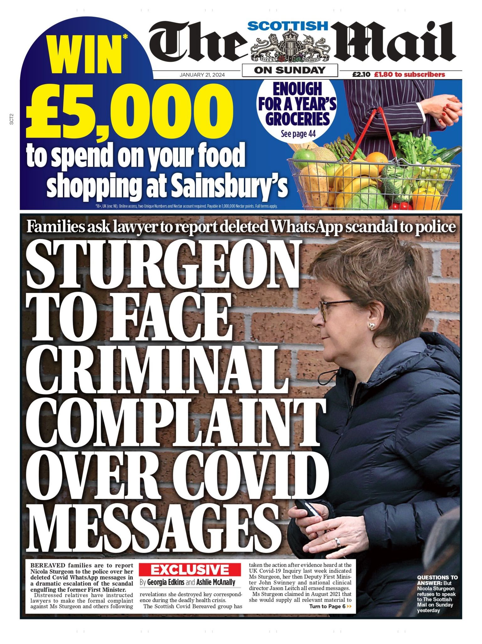 Scotland's papers: Sturgeon WhatsApp controversy and war in Gaza - BBC News