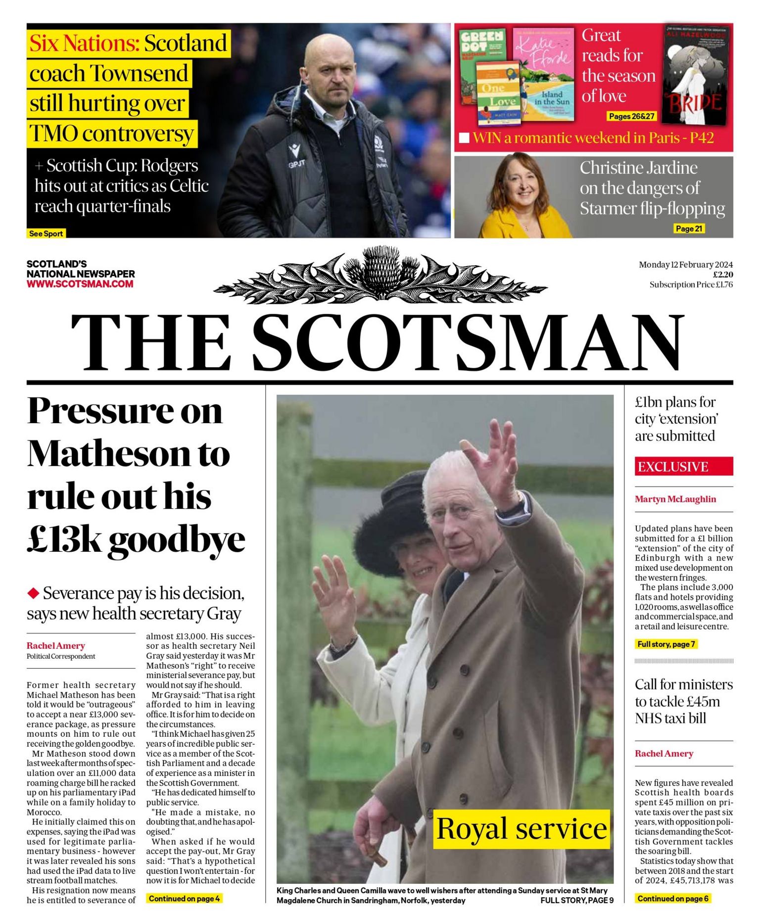 Scotland's papers: Pressure on Matheson and Trump attack on Nato - BBC News