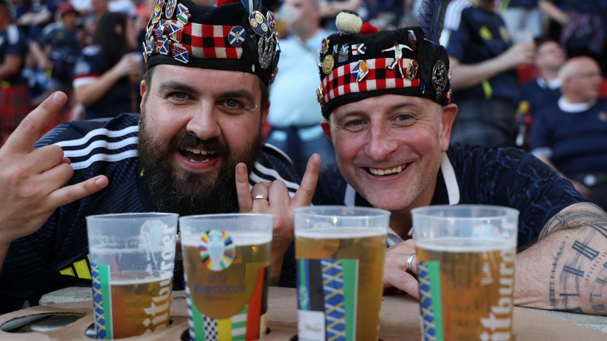 Scotland fans march on after Swiss rollercoaster at Euros - BBC News