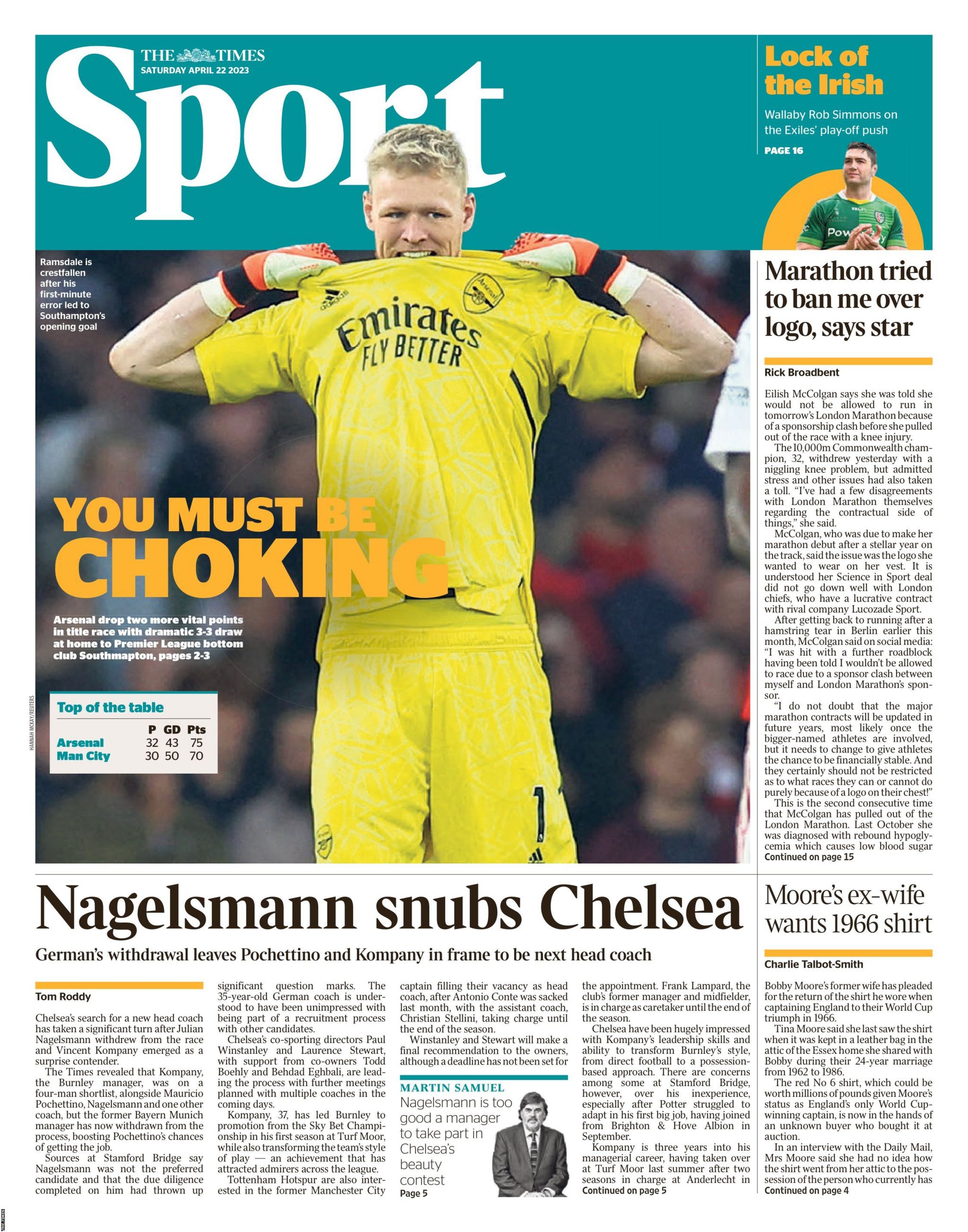 Saturday's back pages - BBC Sport